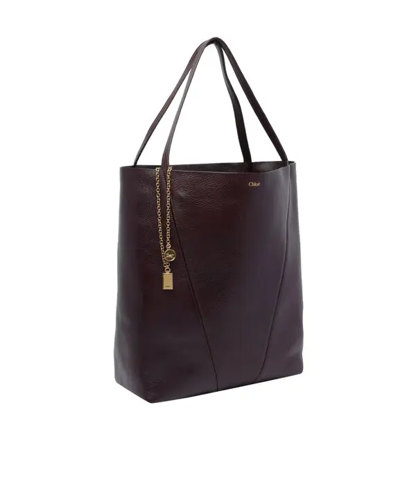 Chloé Spin Tote Bag With Pendant - Black