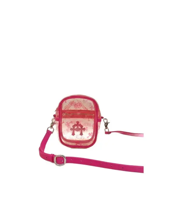 Chrome Hearts Zipper Shoulder Bag - Pink