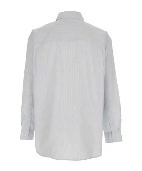 DUNST Oversized Striped Shirt - White