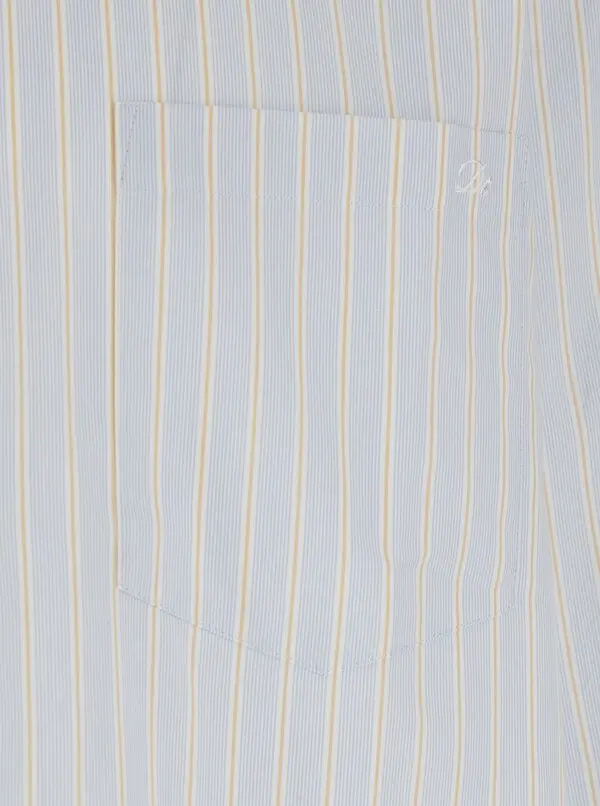 DUNST Oversized Striped Shirt - White