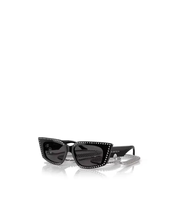 JIMMY CHOO Embellished Cat Eye Sunglasses - Black