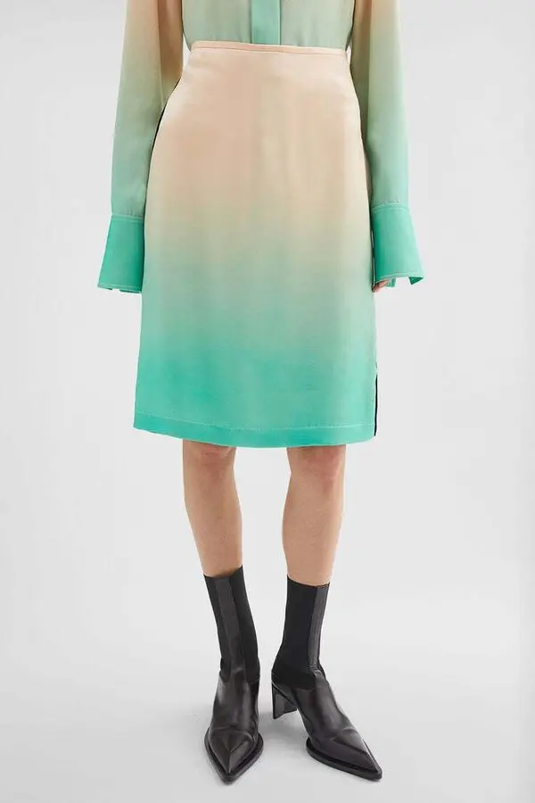 JIL SANDER Gradient Effect Skirt - Nude
