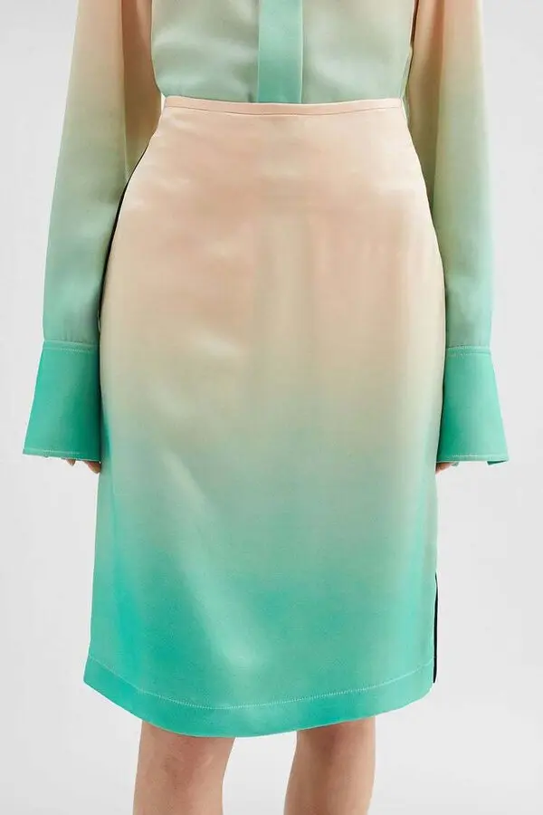 JIL SANDER Gradient Effect Skirt - Nude