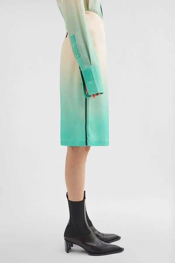 JIL SANDER Gradient Effect Skirt - Nude