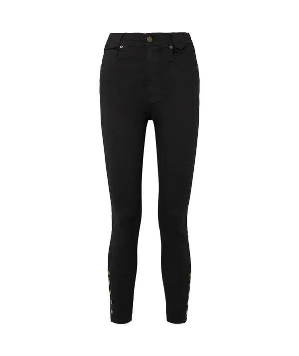 FRAME Skinny Jeans With High Waist And Button Details