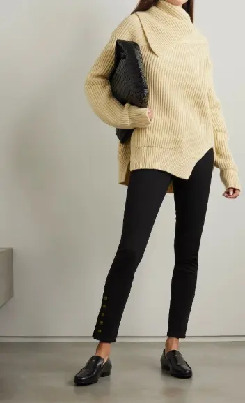 FRAME Skinny Jeans With High Waist And Button Details
