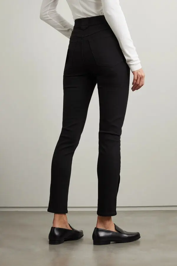 FRAME Skinny Jeans With High Waist And Button Details