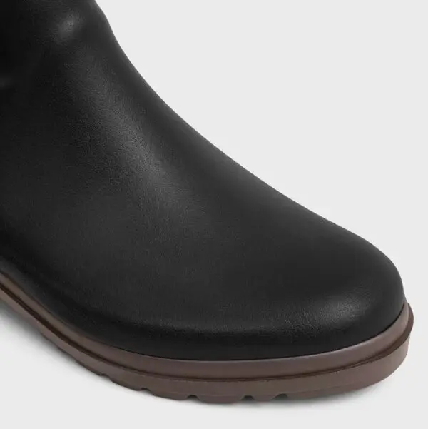 Celine Tall Rain Boots In Natural Rubber
