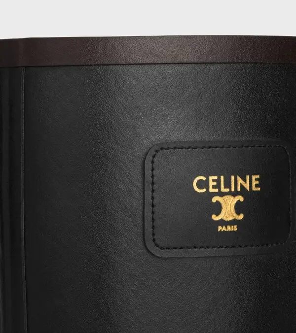 Celine Tall Rain Boots In Natural Rubber