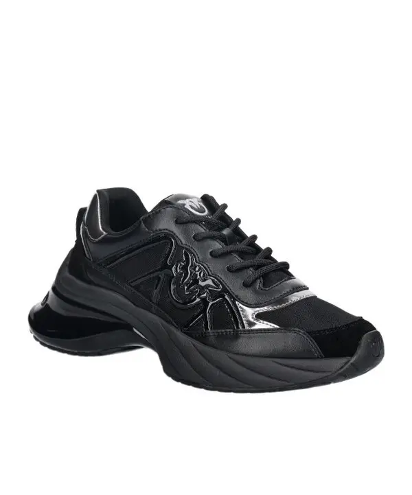 Pinko Logo Detailed Lace-up Sneakers - Black