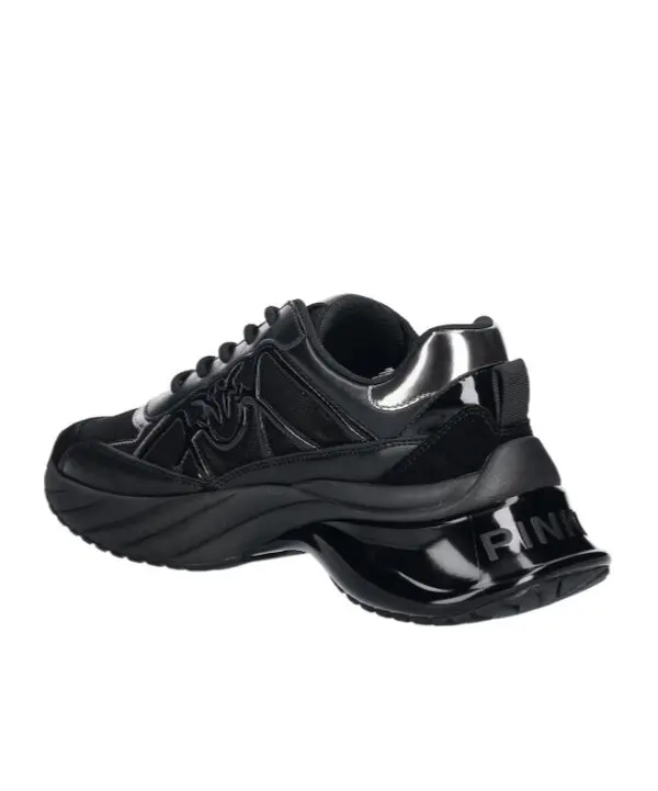 Pinko Logo Detailed Lace-up Sneakers - Black