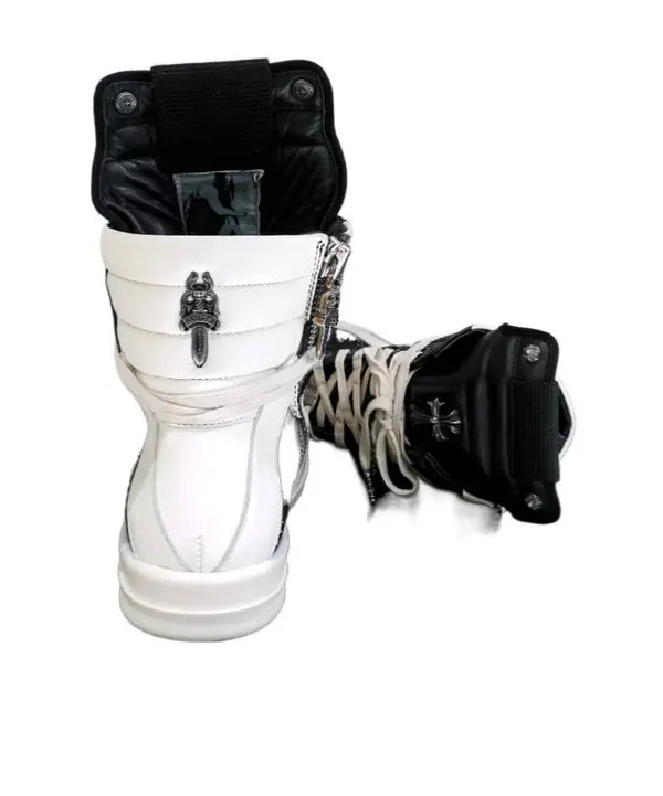 Chrome Hearts High-top Casual Lace-up Boots