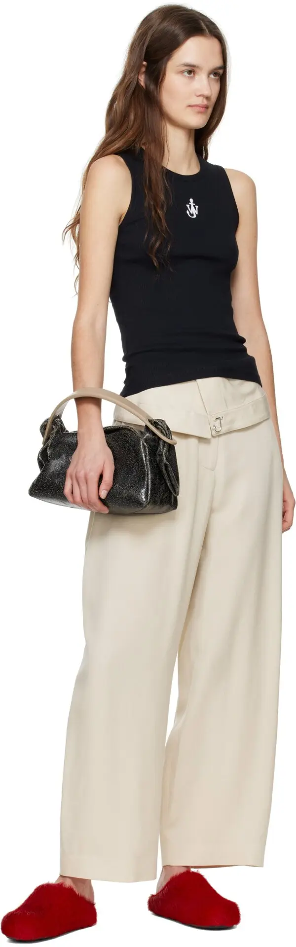 J.W.ANDERSON Jw Anderson Fold-over Trousers - Beige