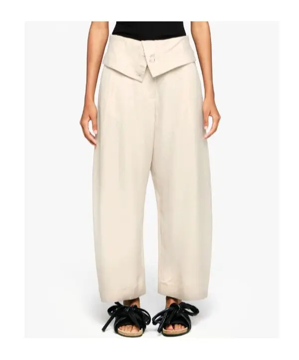 J.W.ANDERSON Jw Anderson Fold-over Trousers - Beige