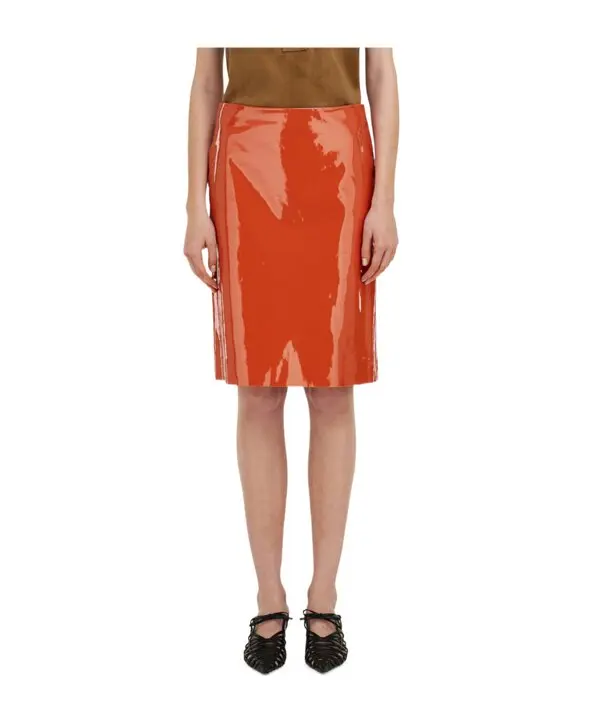 FERRAGAMO Patent Leather Pencil Skirt