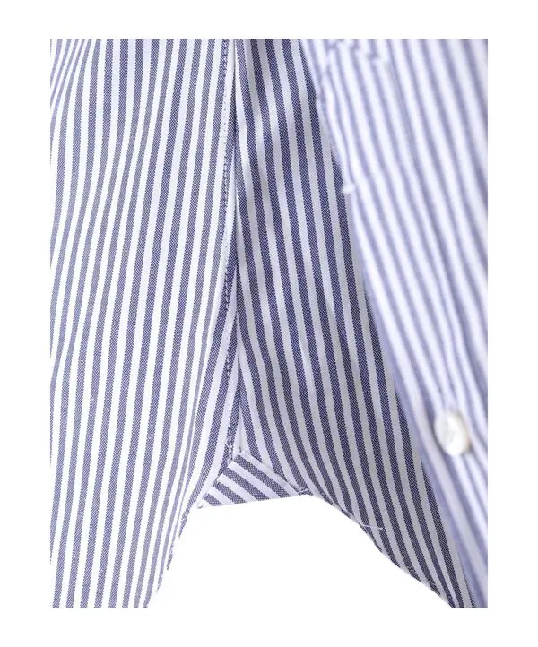 BARBA NAPOLI Pinstriped Long-sleeved Shirt - Blue/white