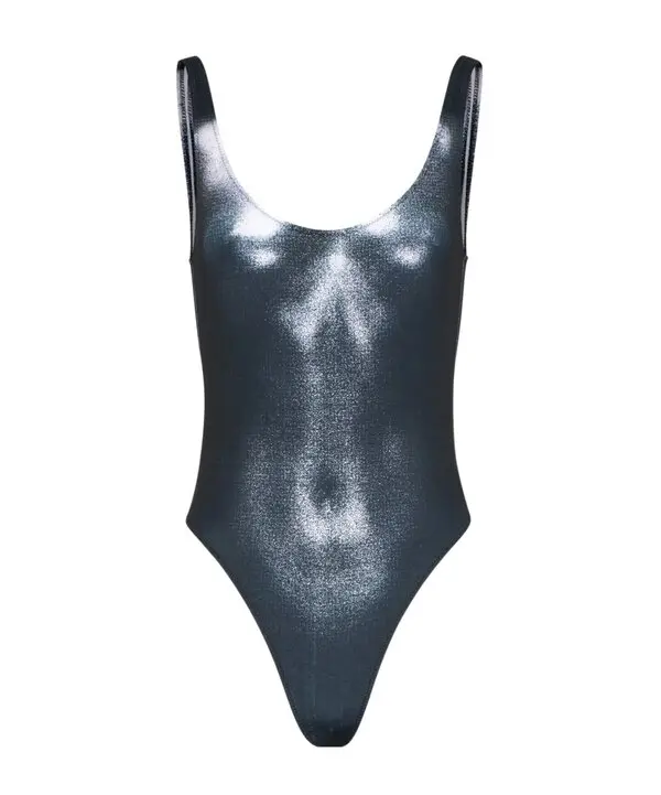 JEAN PAUL GAULTIER Scoop Neck Printed Swimsuit - Blue