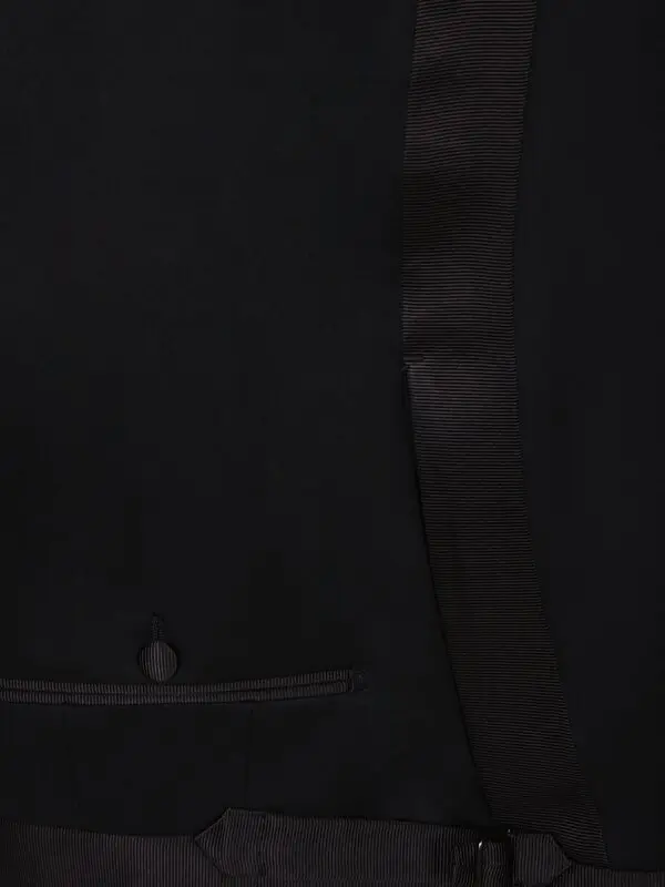 TOM FORD Satin-lapel Single-breasted Suit - Black