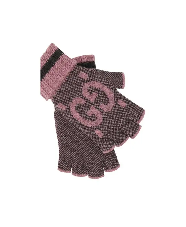 Gucci Gg Motif Fingerless Gloves