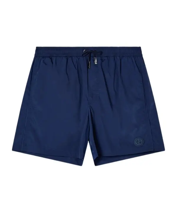 Giorgio Armani Logo Patch Drawstring Swim Shorts