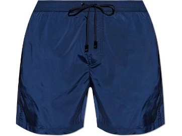 Giorgio Armani Logo Patch Drawstring Swim Shorts