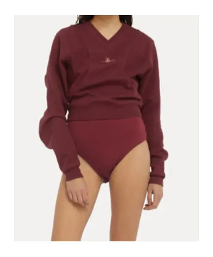 VIVIENNE WESTWOOD Logo Embroidered V-neck Sweatshirt