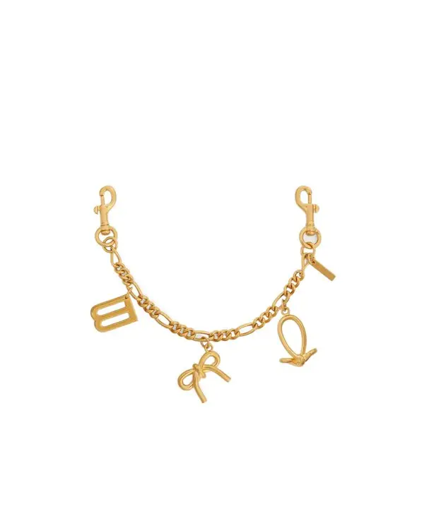 Balenciaga Logo Charm Chain - Golden