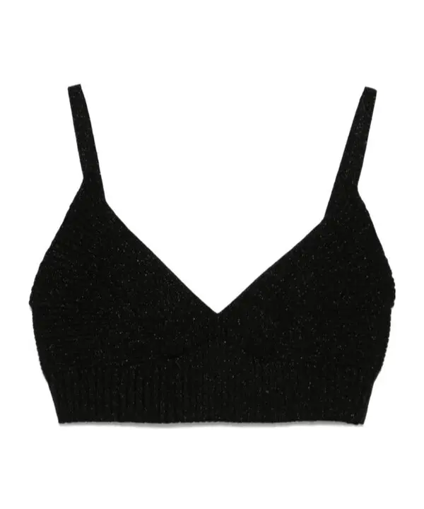 P.a.r.o.s.h Ribbed V-neck Top With Thin Straps