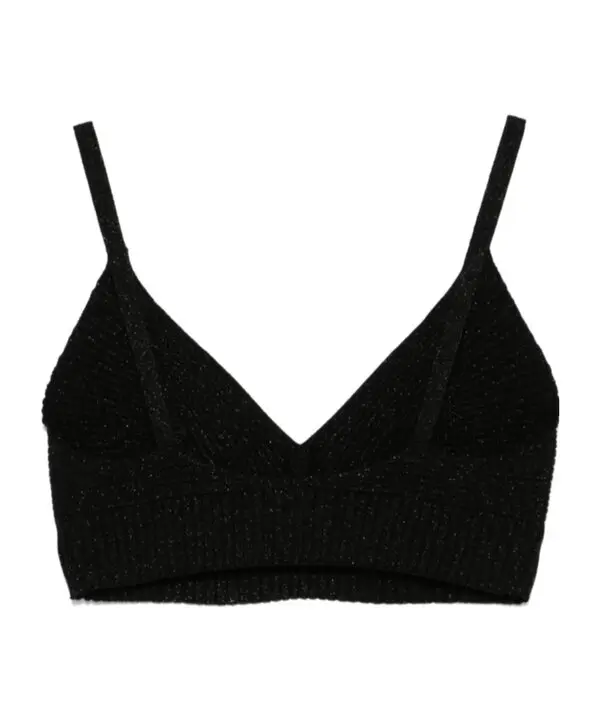 P.a.r.o.s.h Ribbed V-neck Top With Thin Straps