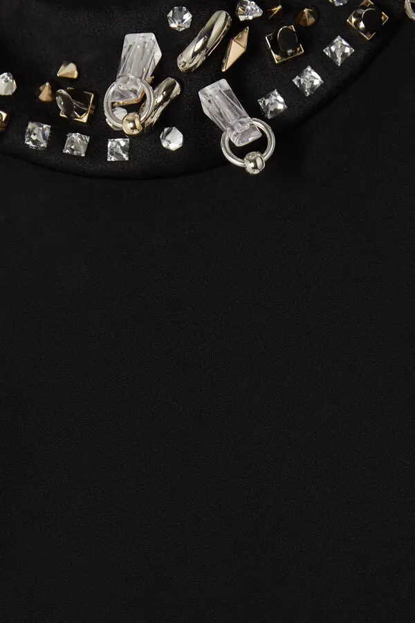Givenchy Beaded Cutout Crepe Dress