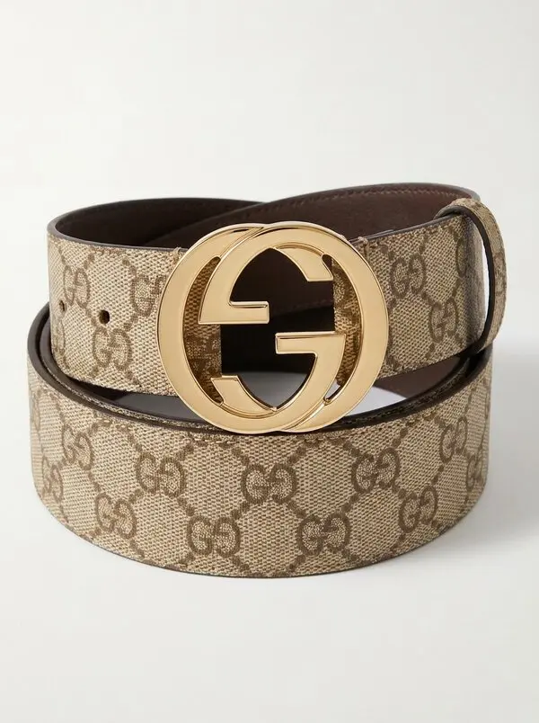 Gucci Interlocking G Buckle Belt - Sand-colored