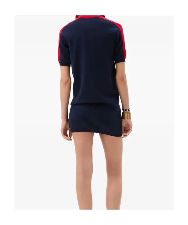 Versace Zipped Knitted Mini Dress - Black