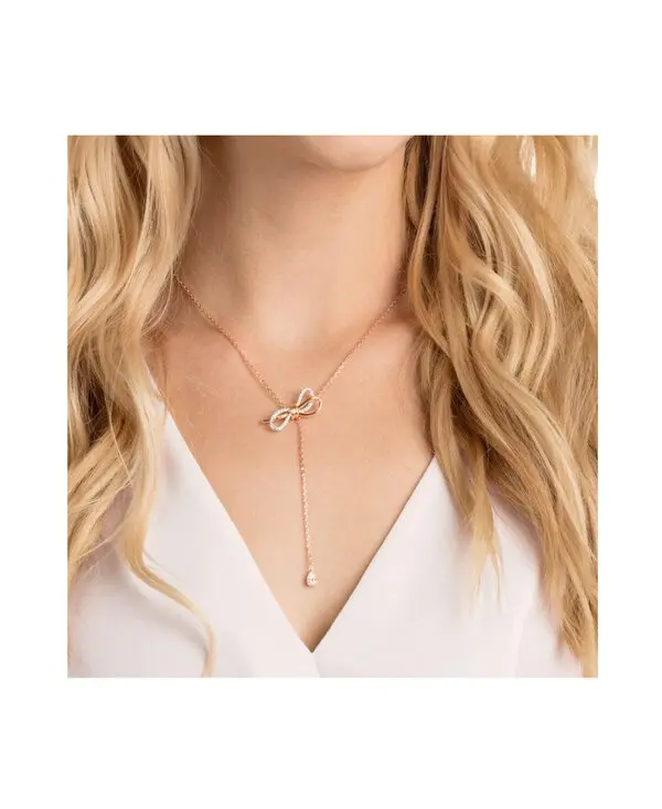 SWAROVSKI Bow Pendant Necklace - Yellow