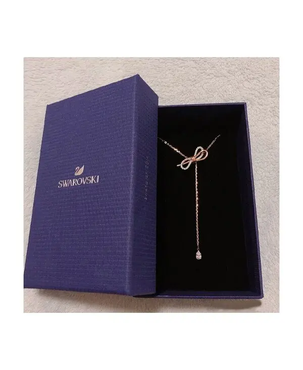 SWAROVSKI Bow Pendant Necklace - Yellow