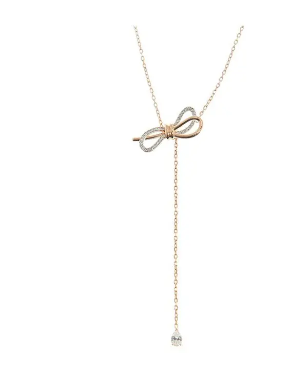 SWAROVSKI Bow Pendant Necklace - Yellow