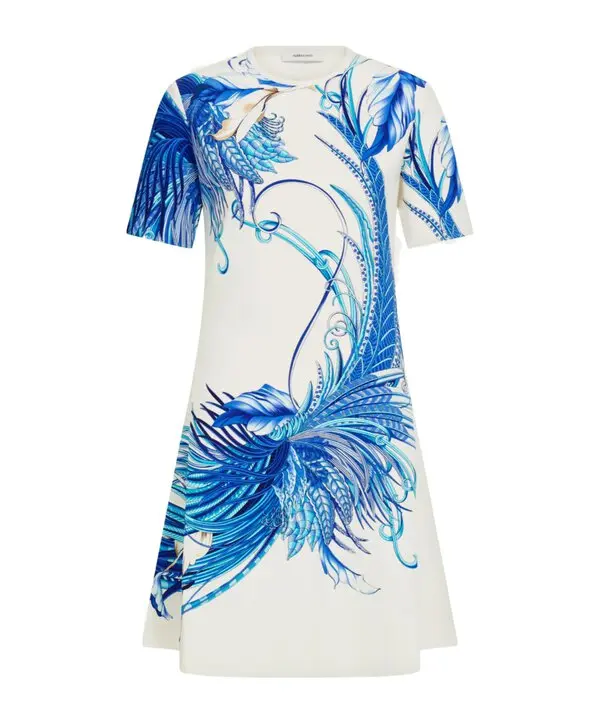 FERRAGAMO Feather Print Dress