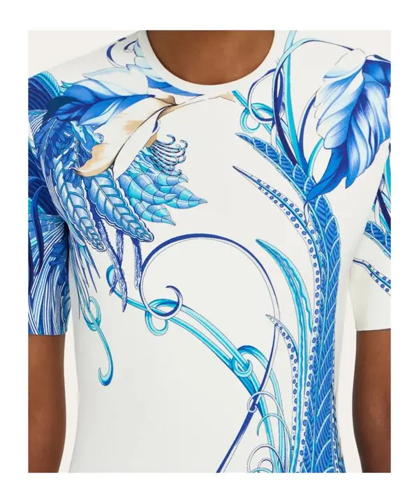 FERRAGAMO Feather Print Dress