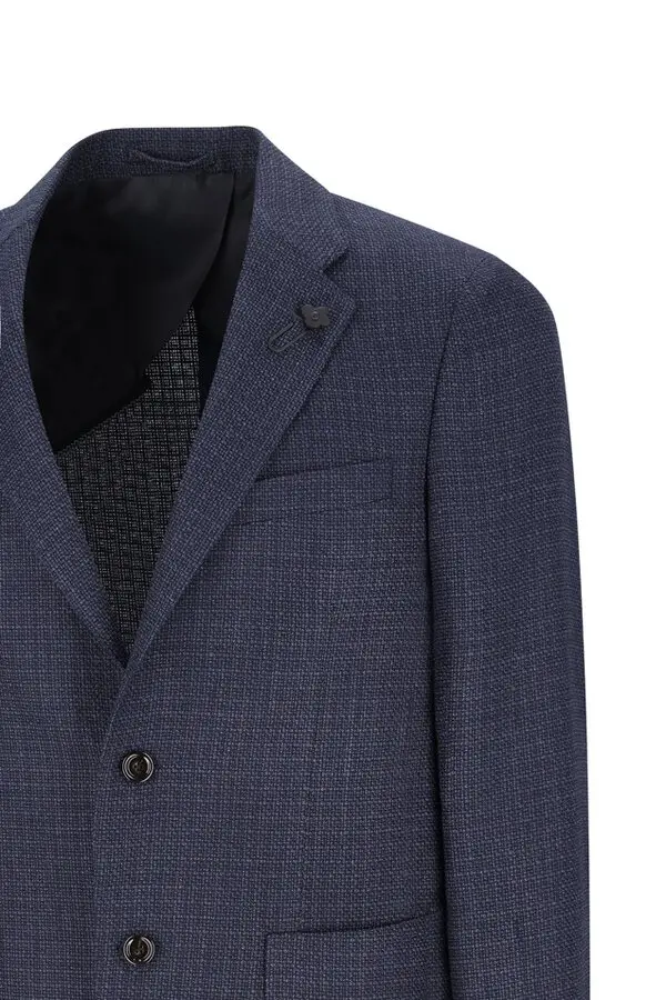 LARDINI Single-breasted Blazer - Prussian Blue