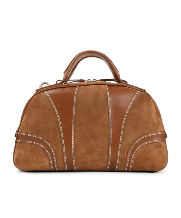 Dries Van Noten Paneled Shoulder Bag - Brown