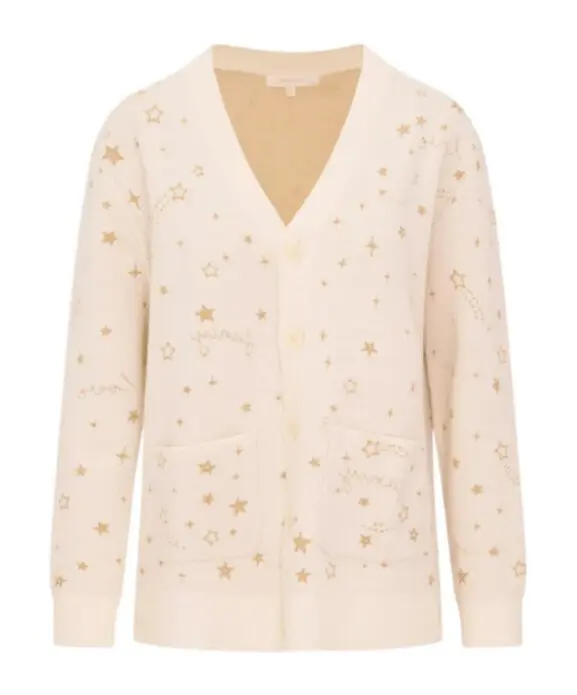 LoveShackFancy Mar Star-pattern Wool Cashmere Blend Cardigan - Venus