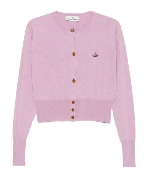VIVIENNE WESTWOOD Orb Embroidered Cropped Cardigan
