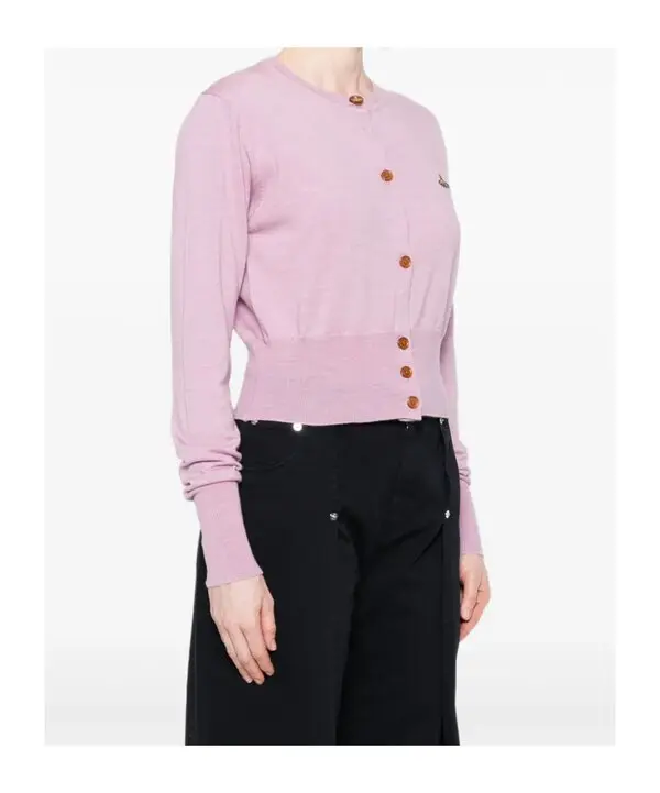 VIVIENNE WESTWOOD Orb Embroidered Cropped Cardigan