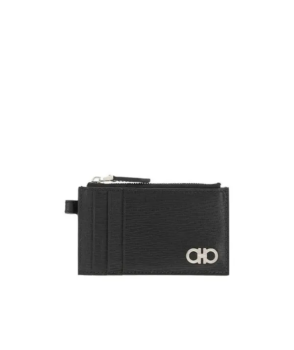 FERRAGAMO Decorative Logo Card Bag - Black
