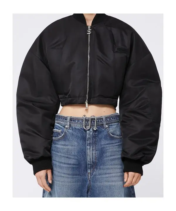 Sportmax Avenue Cropped Zip-up Bomber Jacket