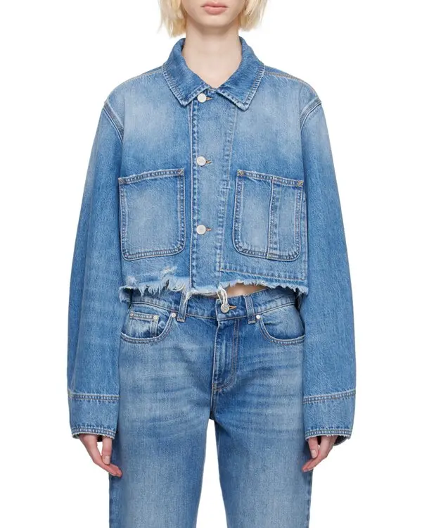 Stella McCartney Distressed Denim Trucker Jacket