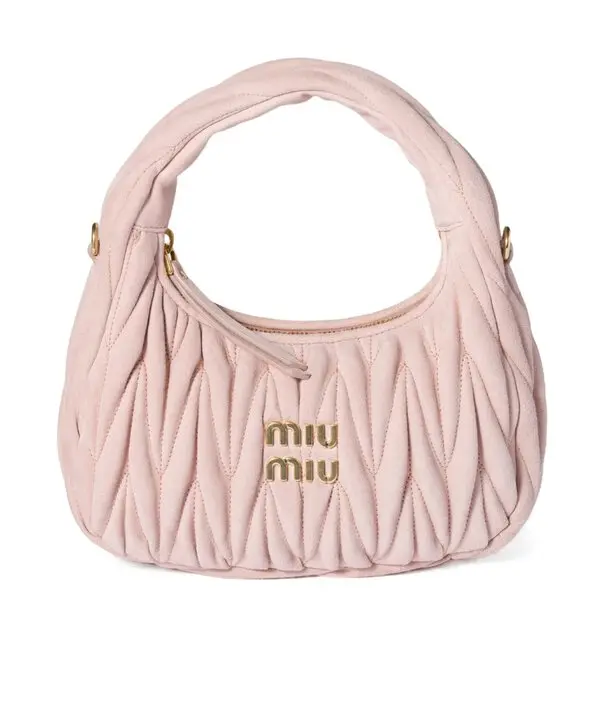 Miu Miu Wander Matelass Zipped Handbag - Peach