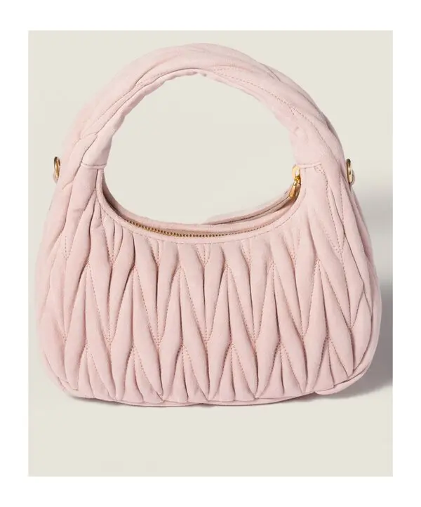 Miu Miu Wander Matelassé Zipped Handbag - Pink