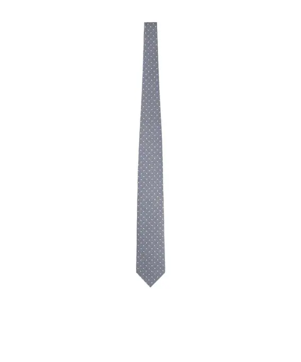 TOM FORD Micro Pattern Silk Neck Tie - Gray
