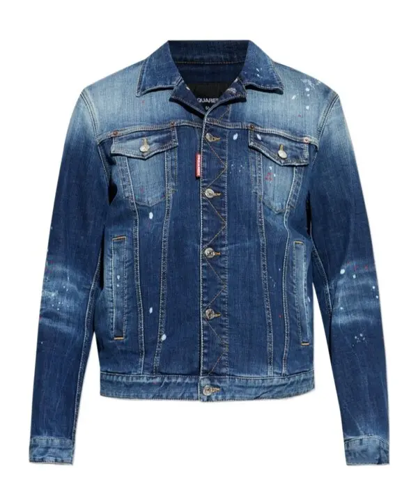 Dsquared2 Distressed Denim Sport Jacket - Blue