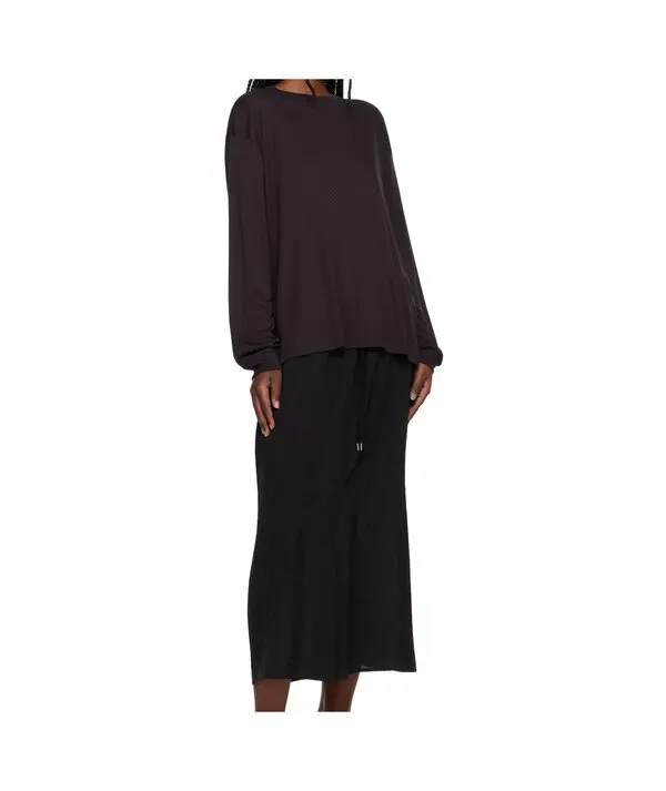 Studio Nicholson Drawstring Midi Skirt - Black